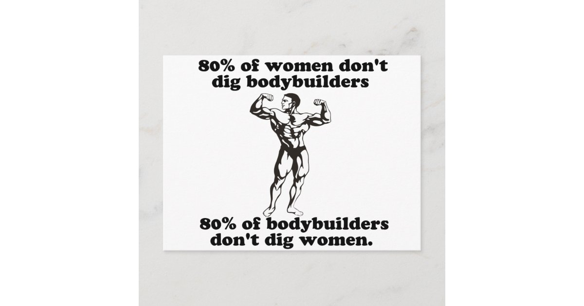 Bodybuilding Gay humor Postcard | Zazzle