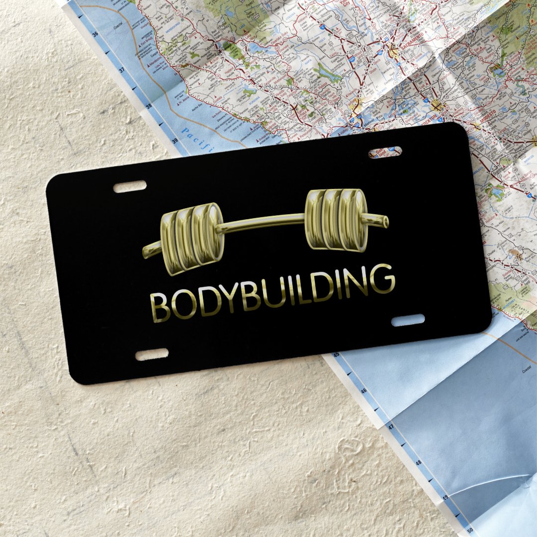 Bodybuilding License Plate | Zazzle