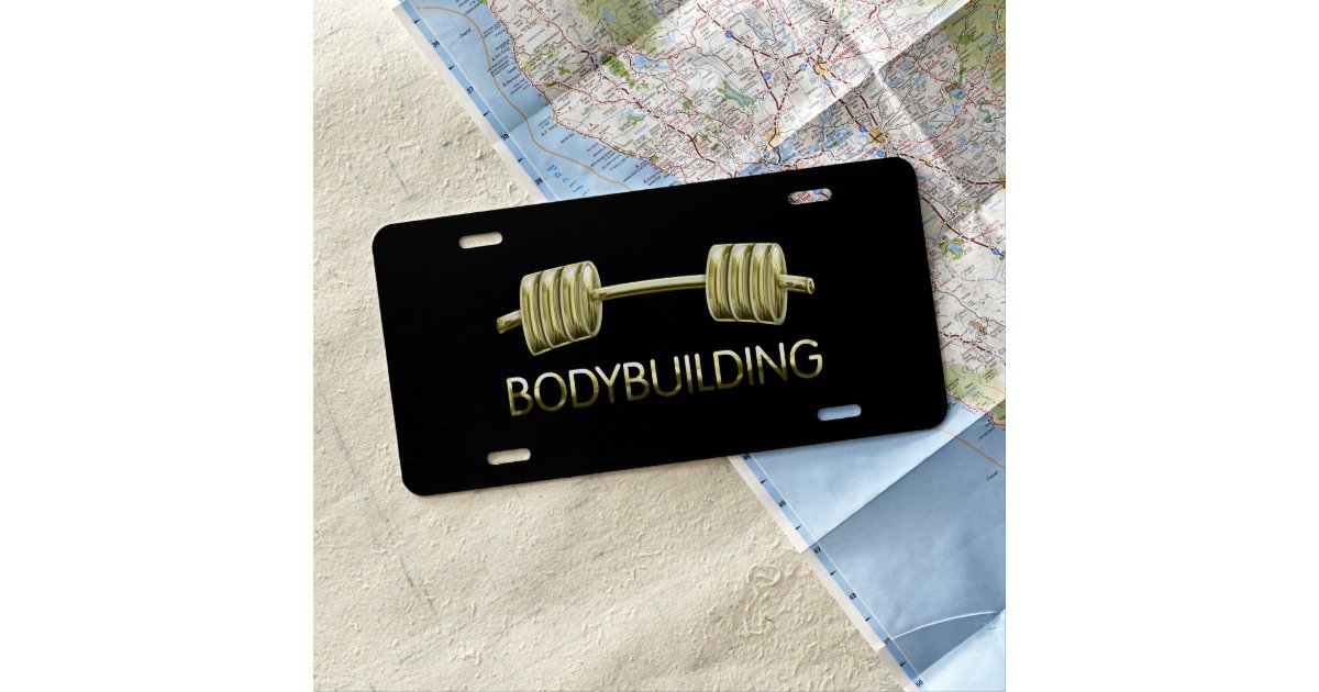 Bodybuilding License Plate | Zazzle