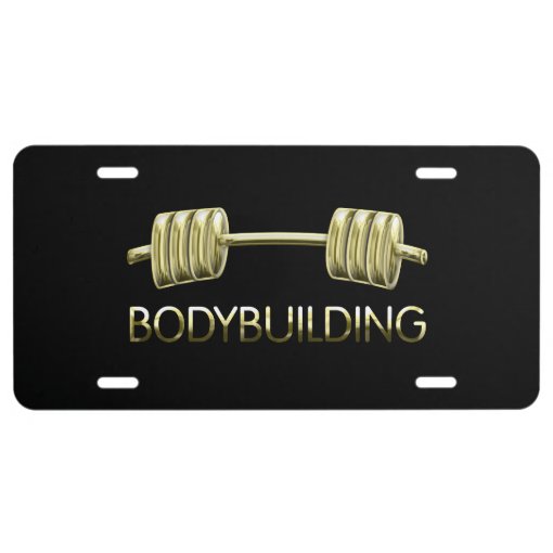 Bodybuilding License Plate | Zazzle