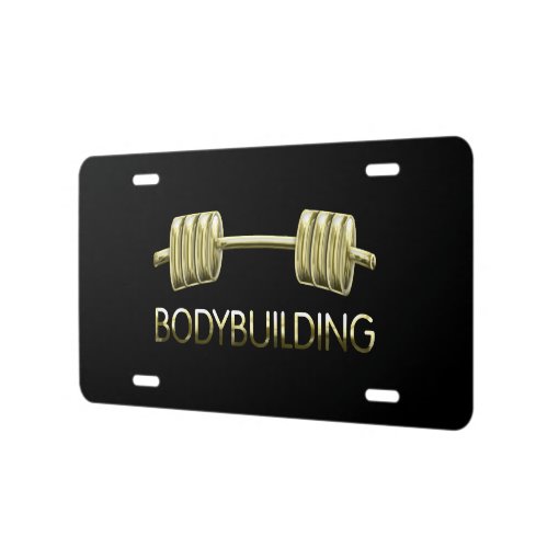 Bodybuilding License Plate | Zazzle