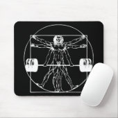Bodybuilding - Vitruvian Barbell Man Mouse Pad | Zazzle