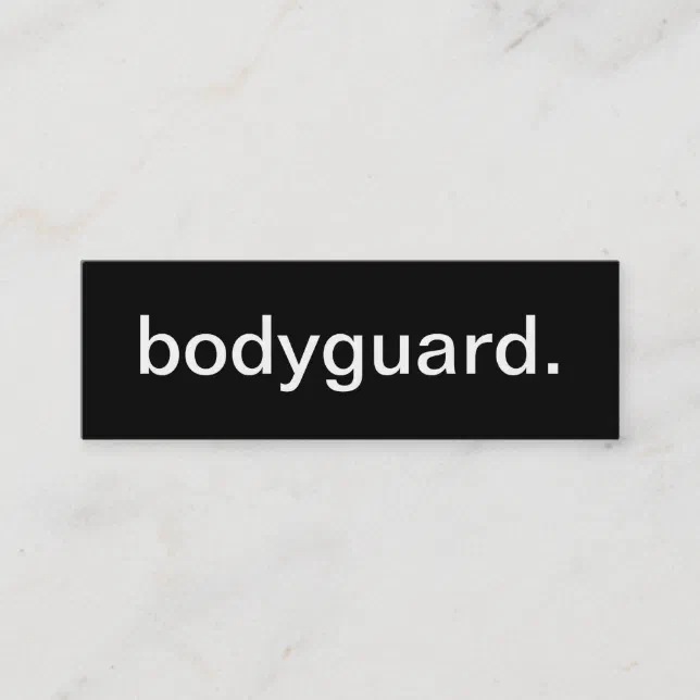 Bodyguard Business Card | Zazzle