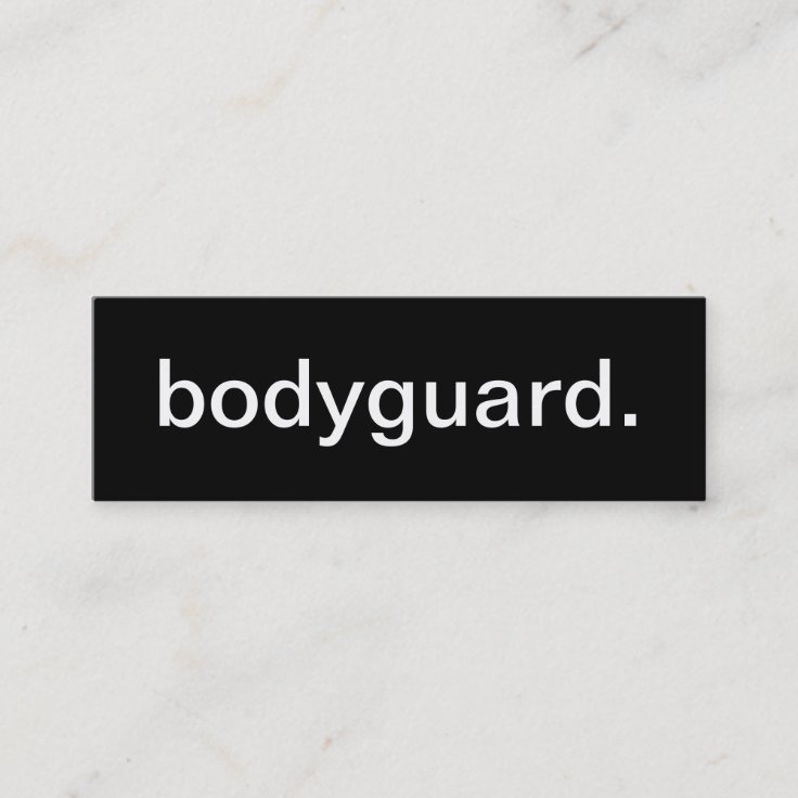 Bodyguard Business Card | Zazzle