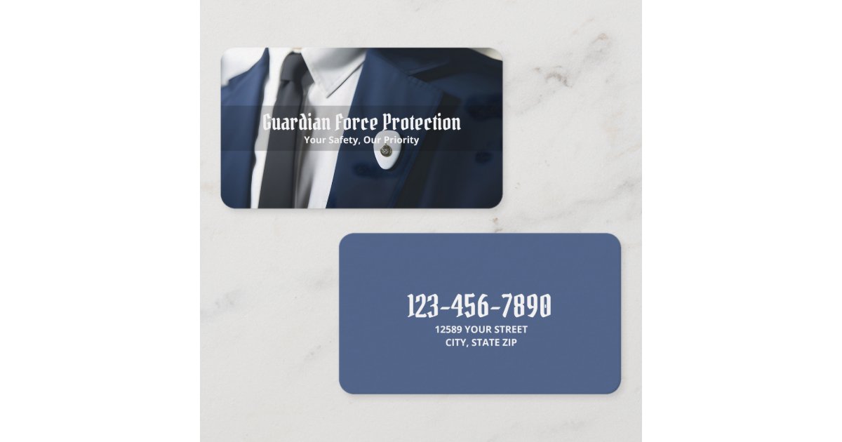 Bodyguard Business Card | Zazzle