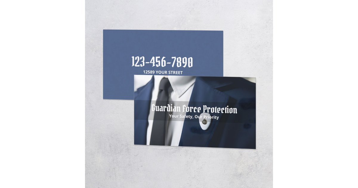 Bodyguard Business Card | Zazzle