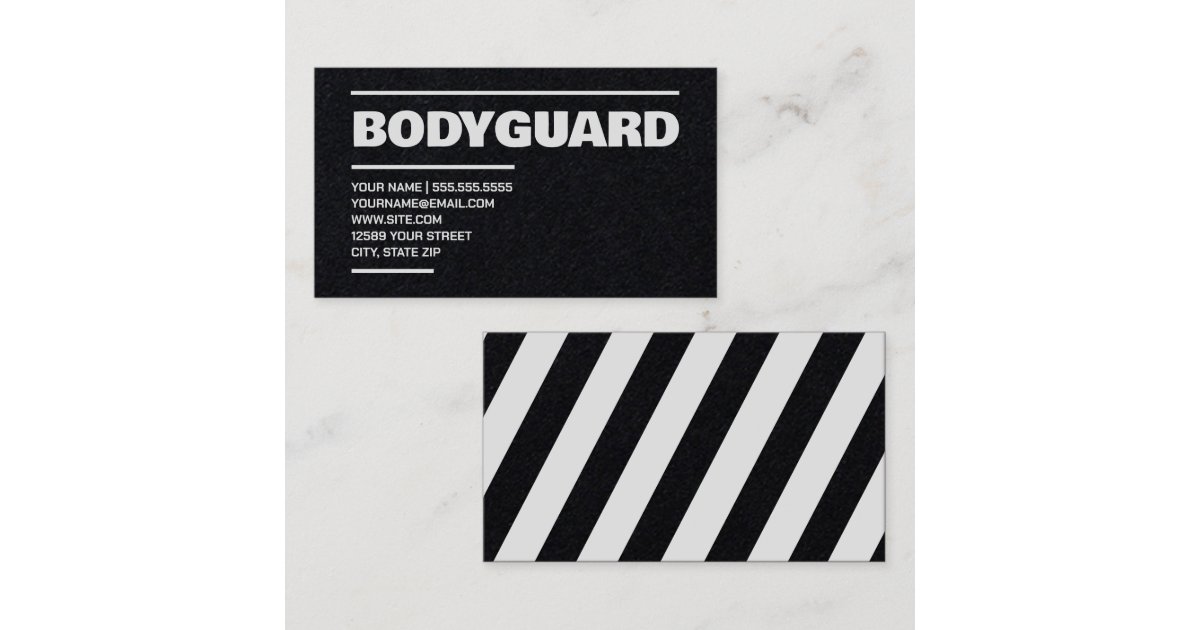 Bodyguard Business Card | Zazzle