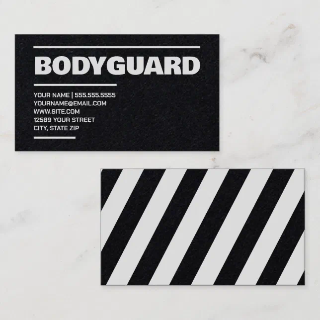 Bodyguard Business Card | Zazzle