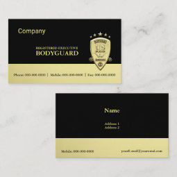 Bodyguard Business Card | Zazzle
