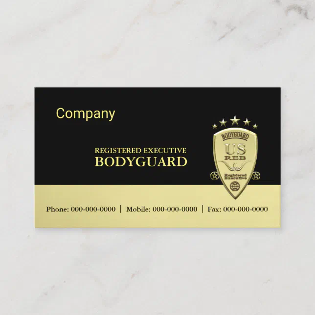 Bodyguard Business Card | Zazzle