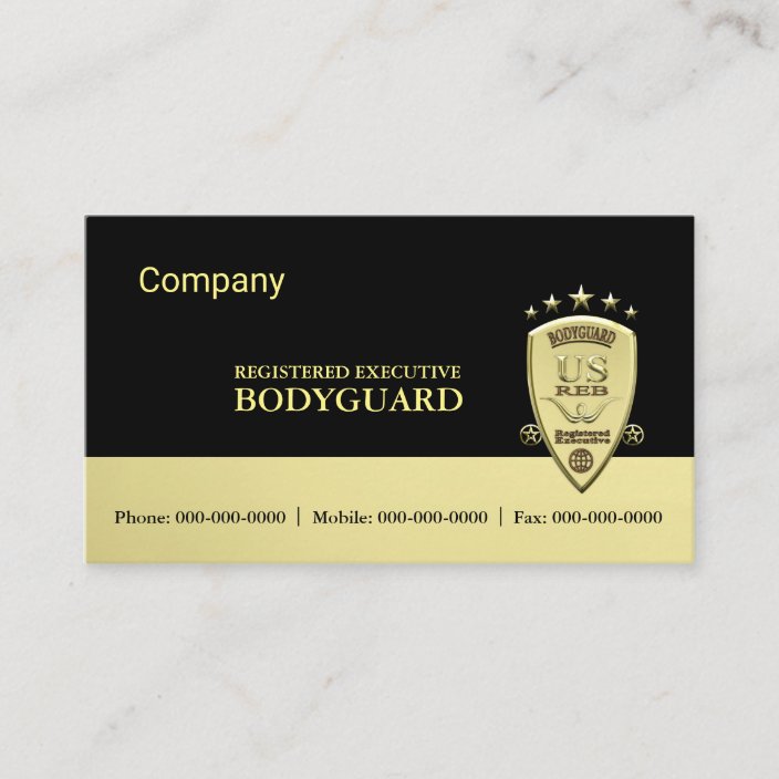 Bodyguard Business Card | Zazzle.com