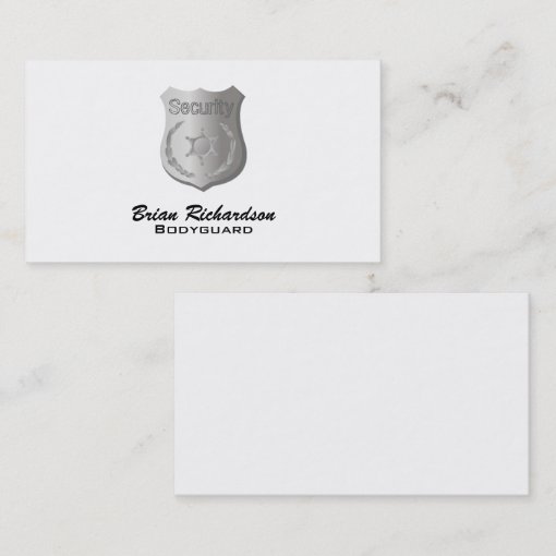 Bodyguard Business Cards | Zazzle