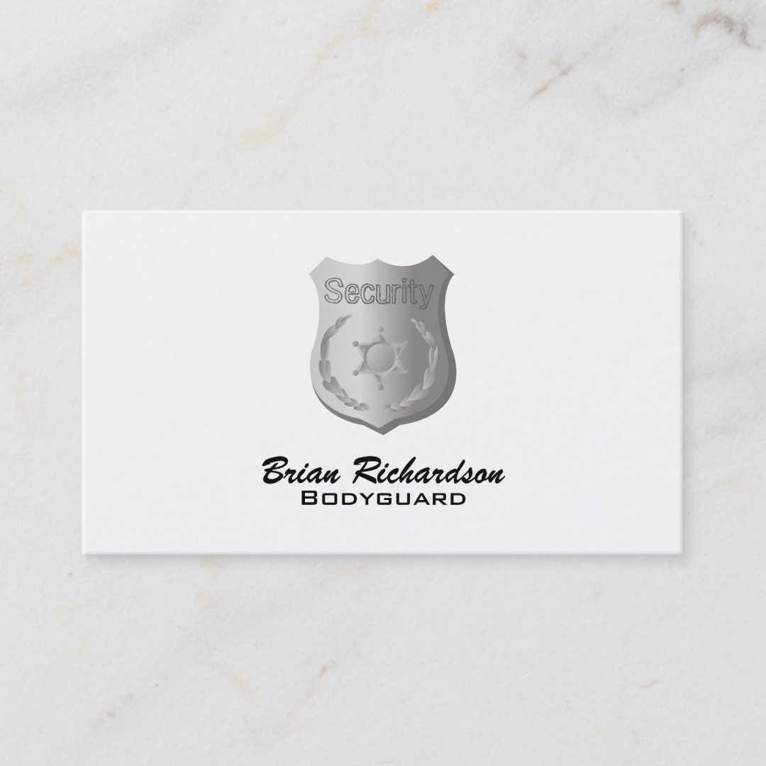 Bodyguard Business Cards | Zazzle