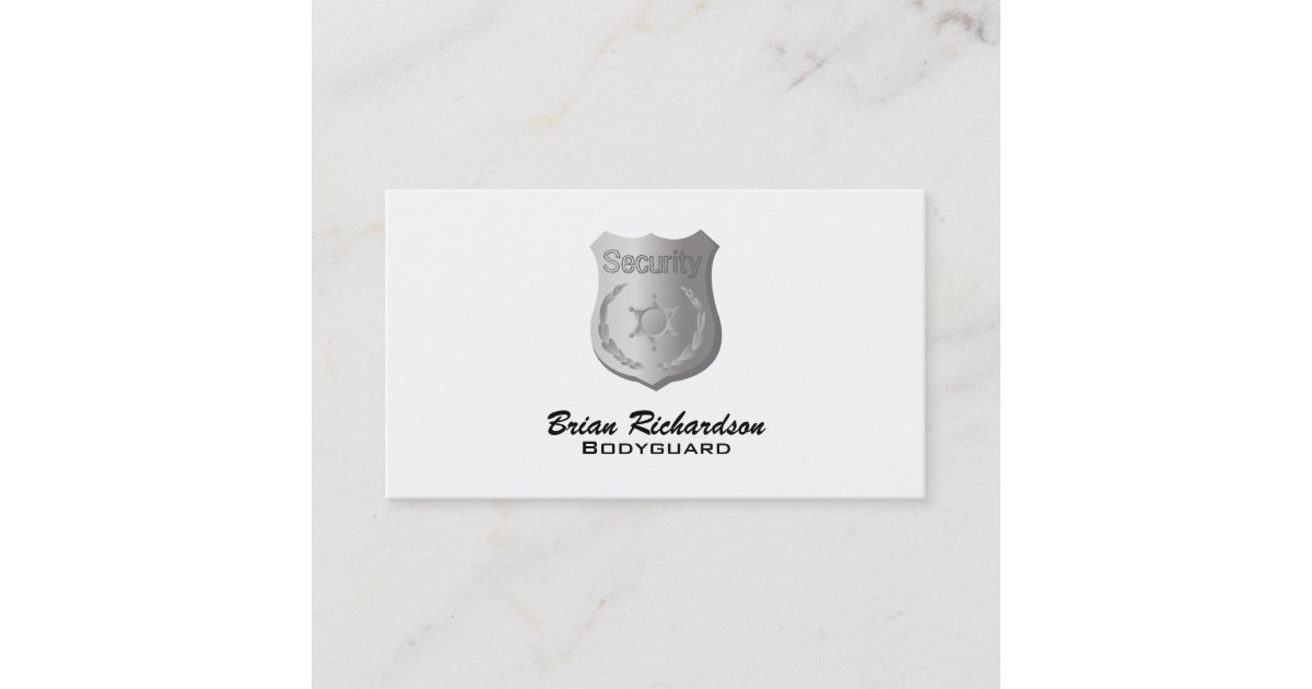 Bodyguard Business Cards | Zazzle