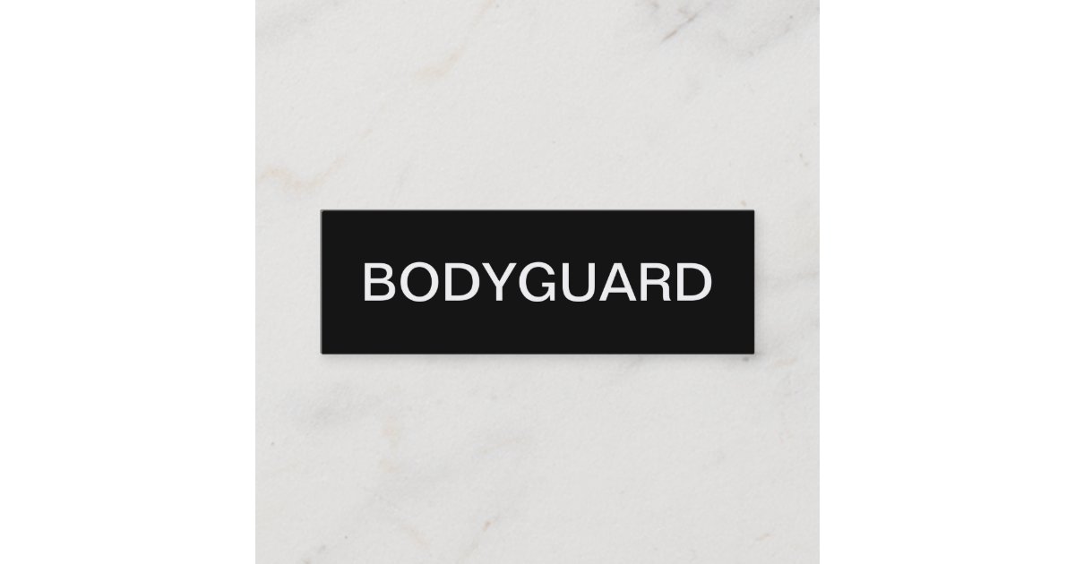Bodyguard Business Cards | Zazzle