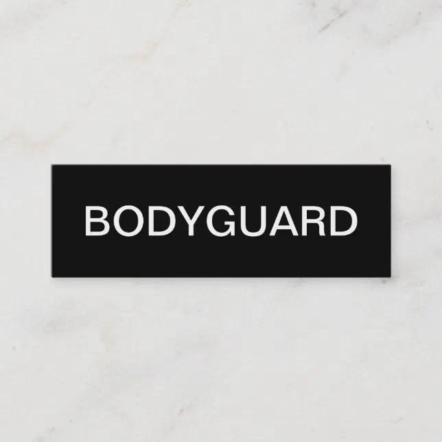 Bodyguard Business Cards | Zazzle