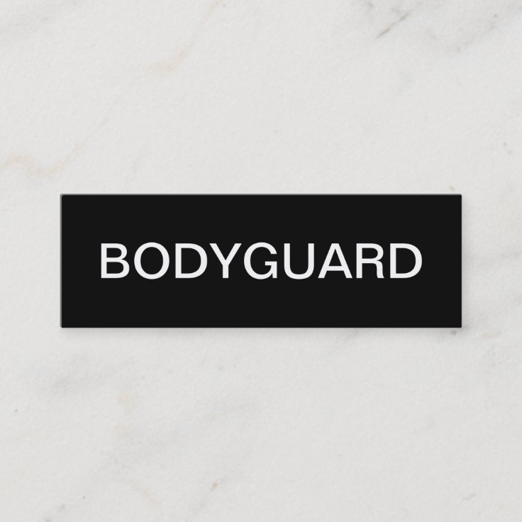 Bodyguard Business Cards | Zazzle