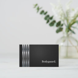 Bodyguard Professional Black Silver Business Card | Zazzle