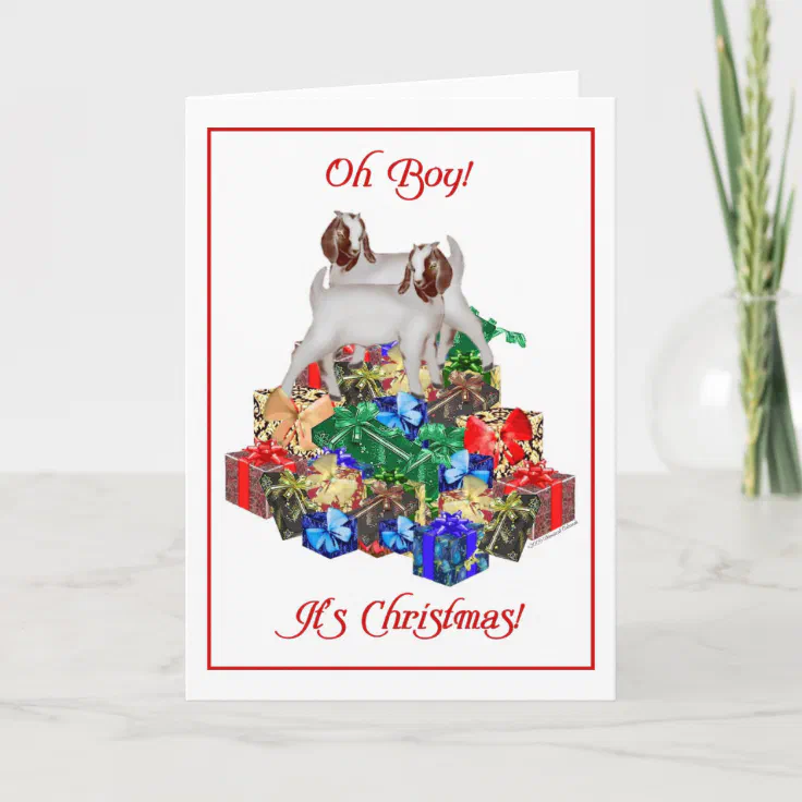 Boer Goat Christmas Card | Zazzle