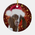 Boer Goat Santa Hat Christmas Ornament | Zazzle