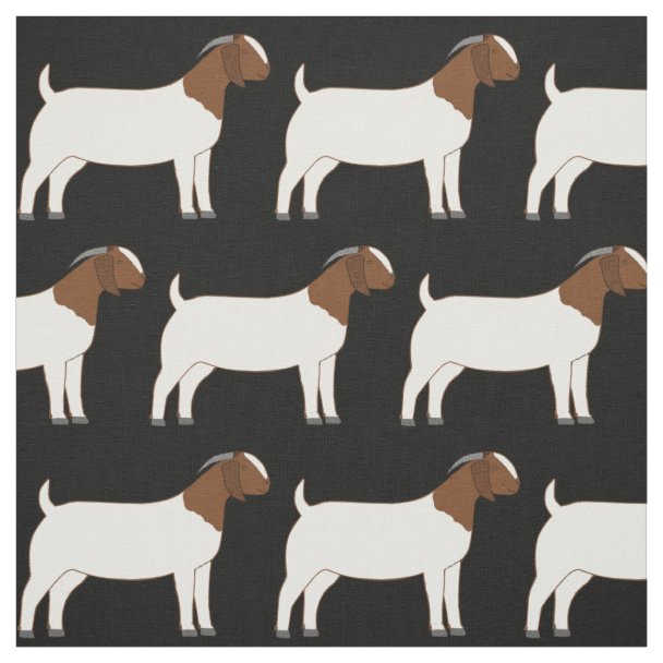 Boer Goats on Tan Fabric | Zazzle