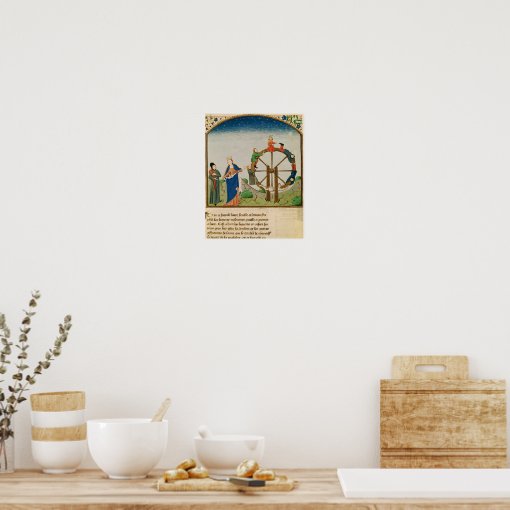 Boethius with the Wheel of Fortune Poster | Zazzle
