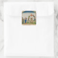 Boethius with the Wheel of Fortune Square Sticker | Zazzle