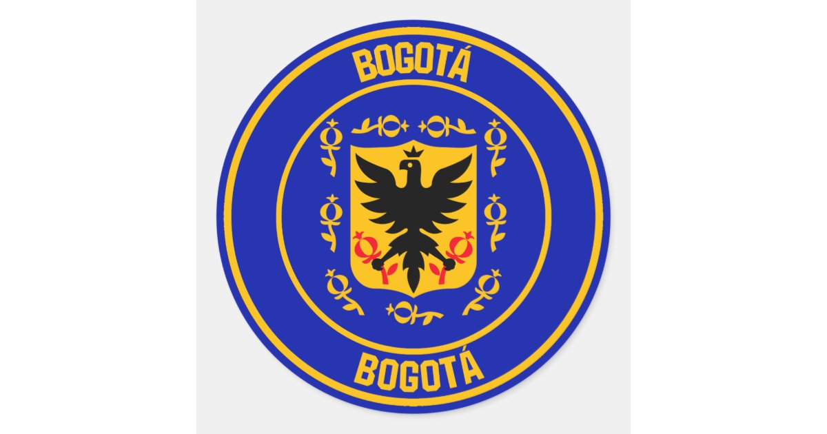 Bogotá Round Emblem Classic Round Sticker | Zazzle