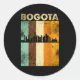 Bogota Skyline Colombia Colombian South America Fa Classic Round ...
