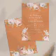 Bohemian Apricot Peonies Wedding Invitation | Zazzle