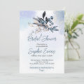 Bohemian Blueberries & Greenery Blue Bridal Shower Invitation | Zazzle