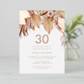 Bohemian Boho Floral 30th Birthday Party Rose Gold Foil Invitation | Zazzle