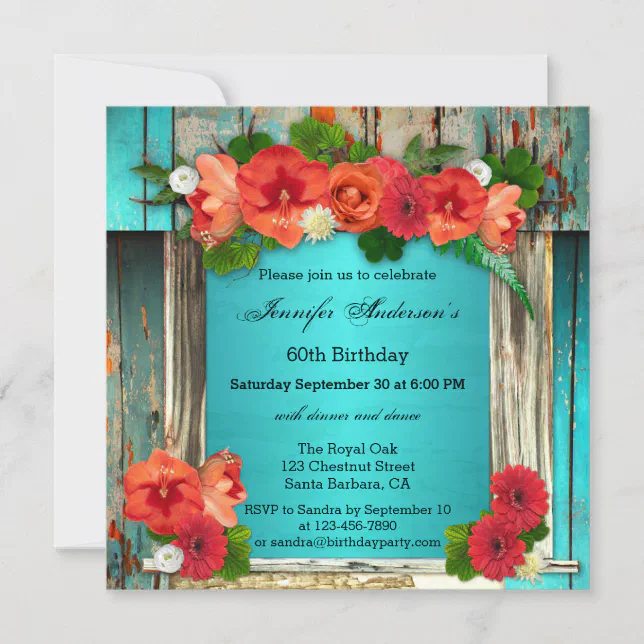 Bohemian Chic Adult Birthday Party Invitation | Zazzle