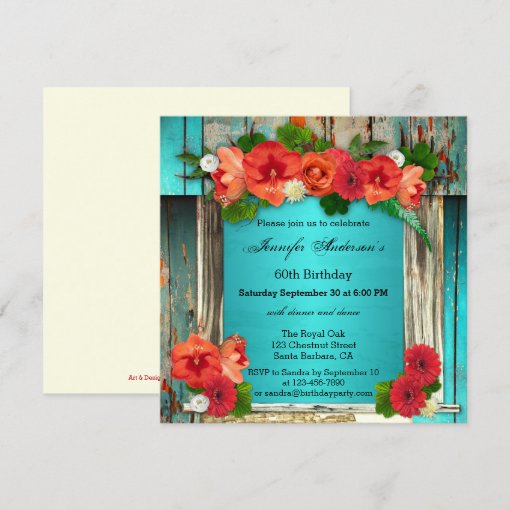 Bohemian Chic Adult Birthday Party Invitation | Zazzle
