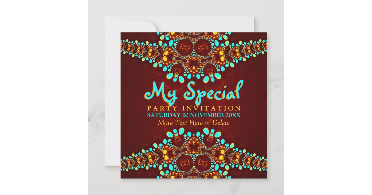 Bohemian Diva Special Event Party Invitation | Zazzle