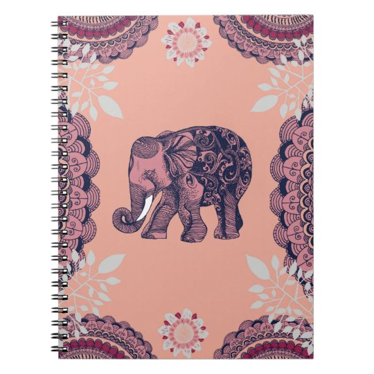 Bohemian Elephant Notebook | Zazzle.com