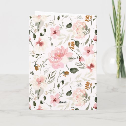 Bohemian floral Birthday Card | Zazzle