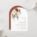 Bohemian Floral Terracotta Arch Wedding Invitation | Zazzle
