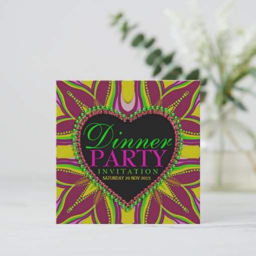 Bohemian Hippy Girls Night Dinner Party Invitation | Zazzle
