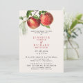 Bohemian Ivory Red Peach Summer Orchard Fruits Invitation | Zazzle
