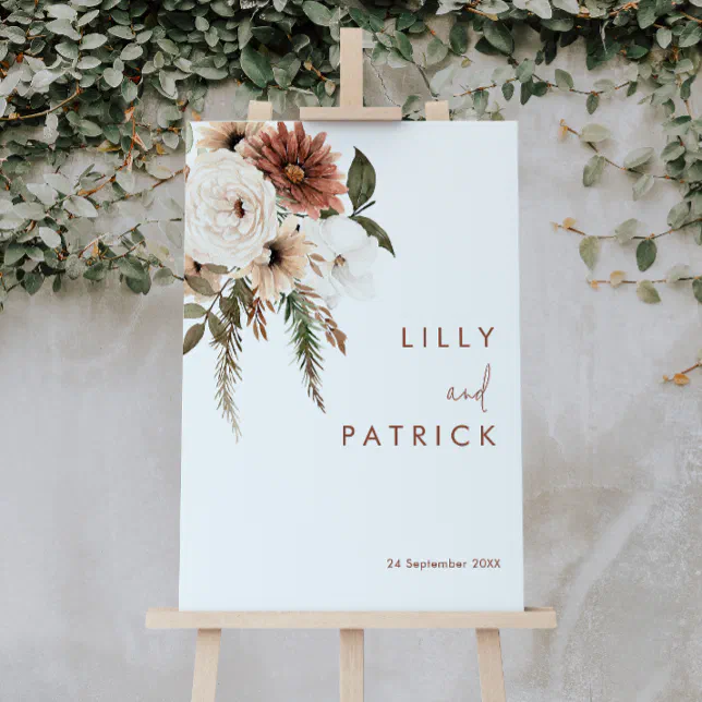 Bohemian Large Wedding Sign | Zazzle