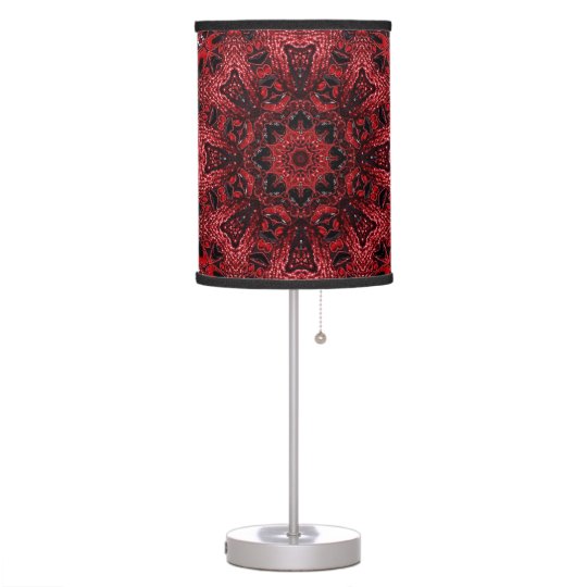 bohemian moroccan maroon burgundy mandala table lamp | Zazzle.com