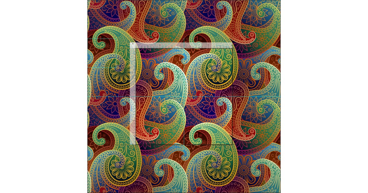 Bohemian Paisley Timeless Pattern Fabric | Zazzle