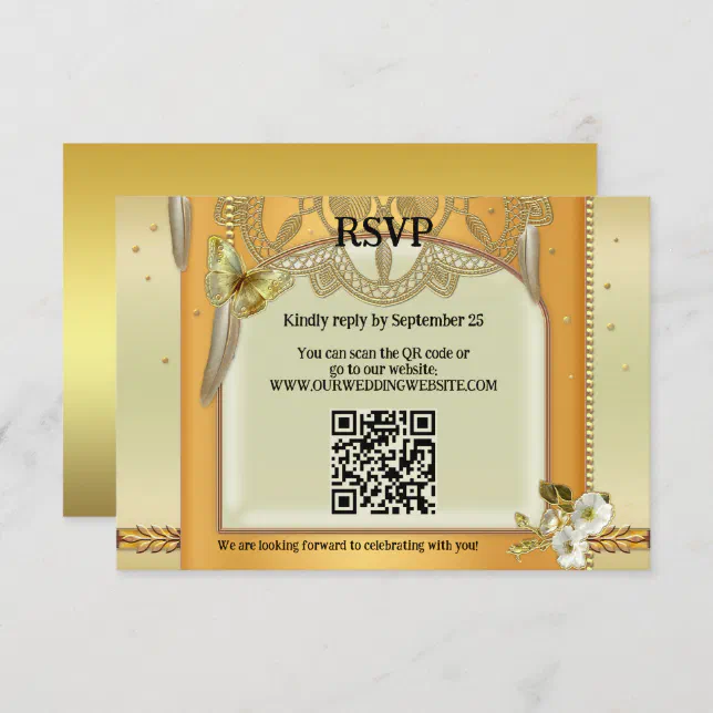 Bohemian QR Code Dreamcatcher Wedding RSVP Card | Zazzle