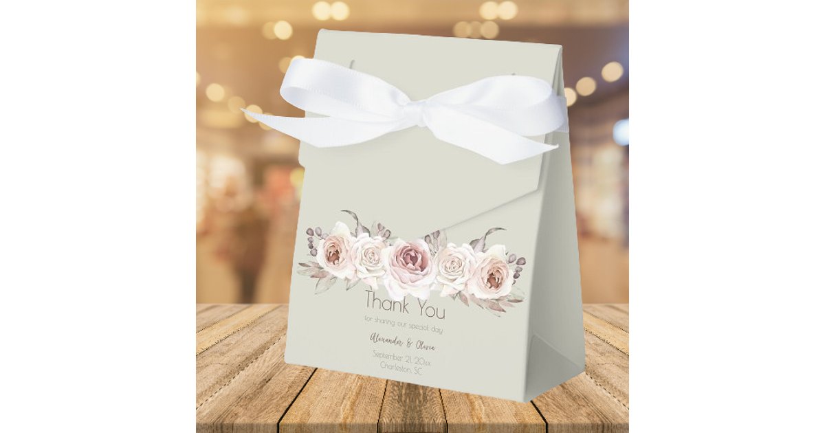 Bohemian Rose Wedding Favor Boxes | Zazzle