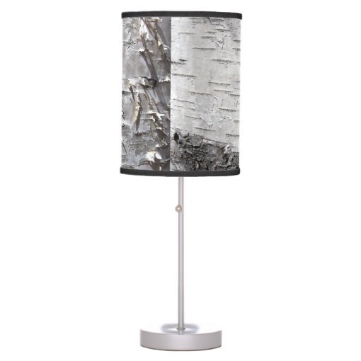 bohemian rustic country chic tree bark white birch table lamp | Zazzle