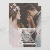 Bohemian Save the Date | Chic Triangles | Zazzle