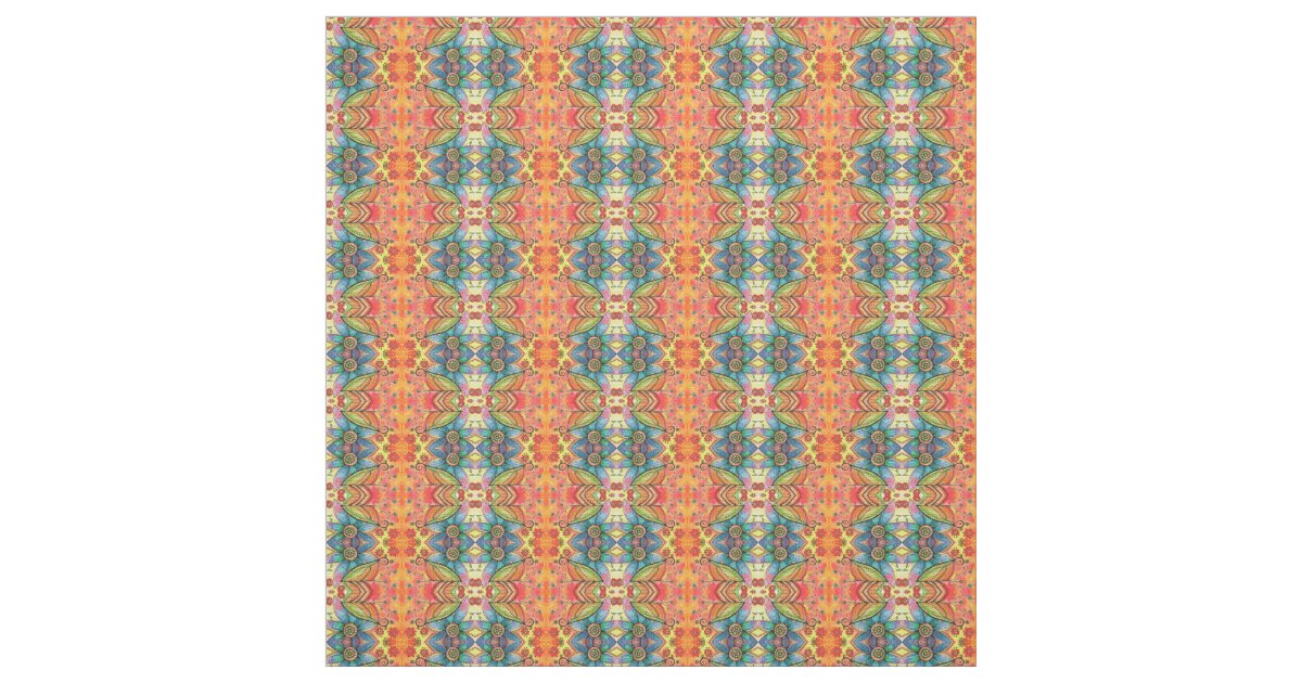 Bohemian Style Fabric | Zazzle