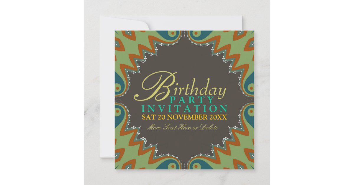 Bohemian Tribal Birthday Party Invitations | Zazzle