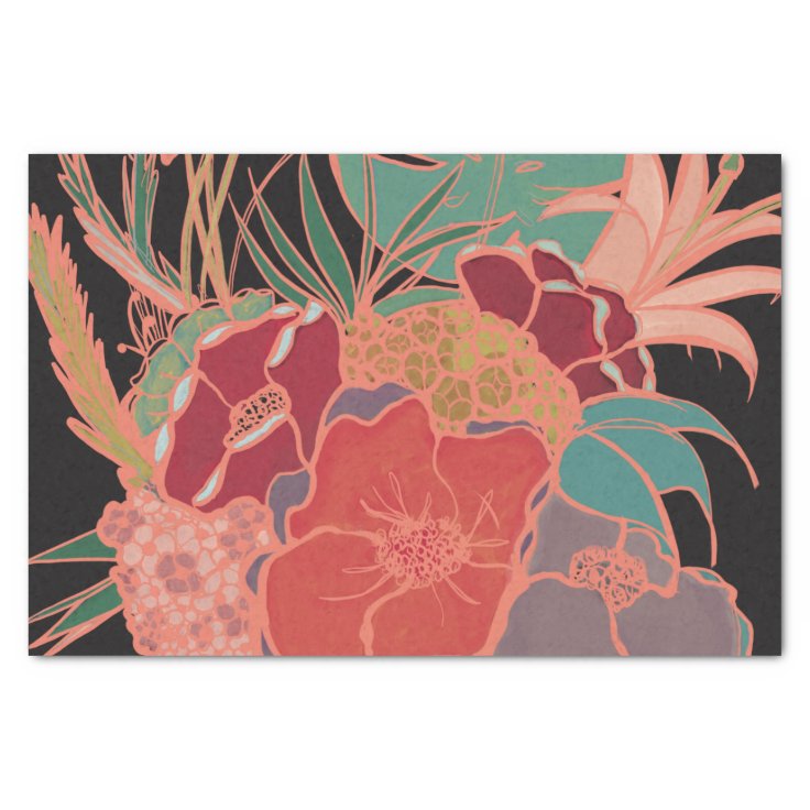 Bohemian Vintage Party Floral Tissue Paper | Zazzle